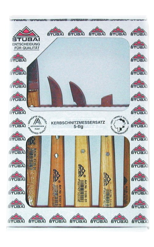 Stubai Chipcarving-set - 5 -pcs. | Chipcarving knives | Carving tools ...