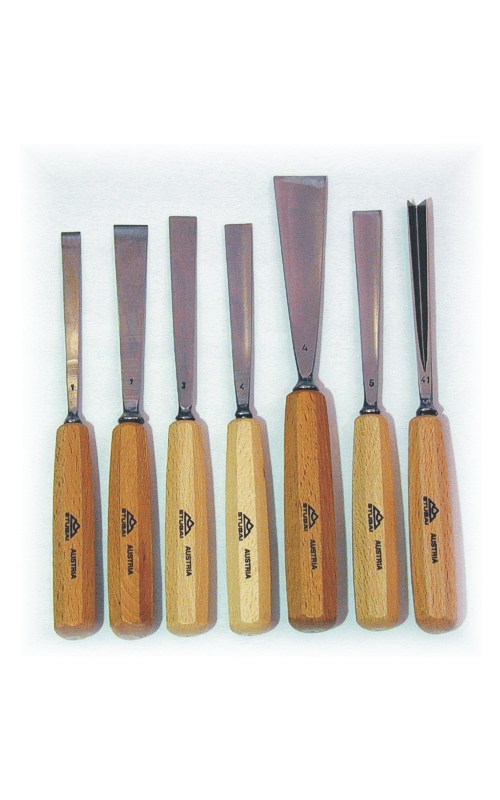 Stubai "Exclusive" set 1 for ornament carving - 7 pcs. | Stubai Carving ...