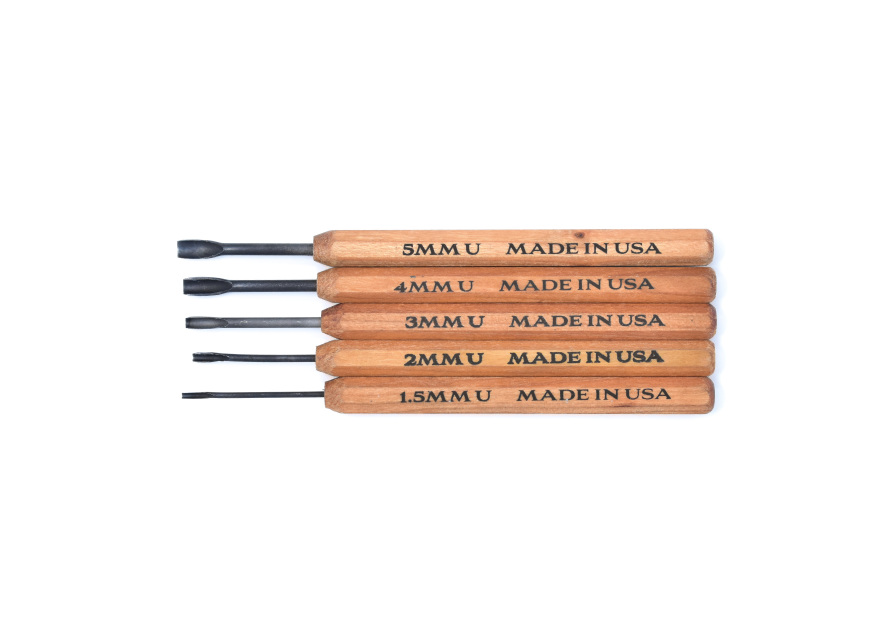 5 Piece U-Gouge Set | Micro Tools | Carving tools | PrecarvAustria ...