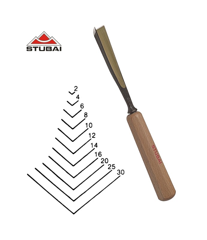 Stubai Standard - sweep 45 - straight v-tool 100° - presharpened ...