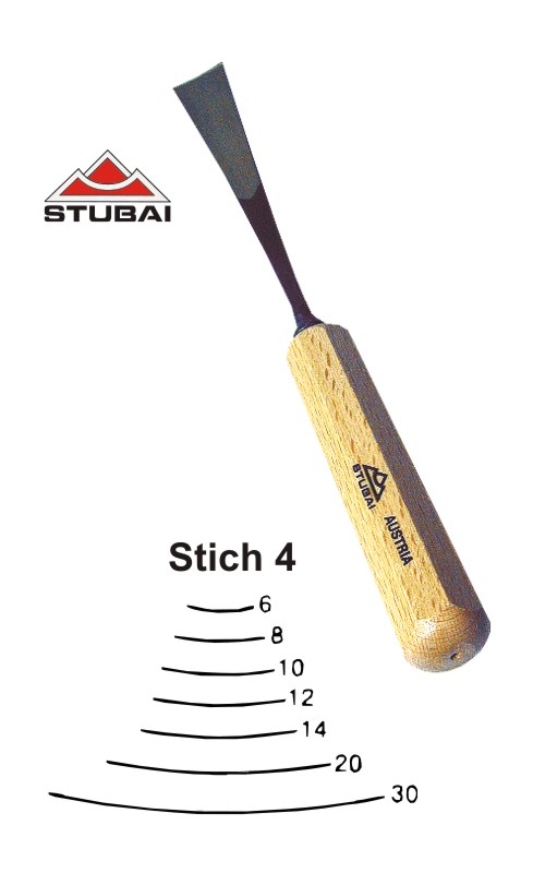Stubai Standard - fishtail tool - sweep 4 - sharpened | Stubai Standard ...